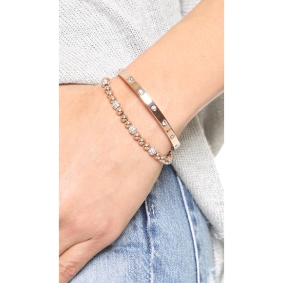 kate spade | Jewelry | Kate Spade Set In Stone Hinged Bangle Silver ...